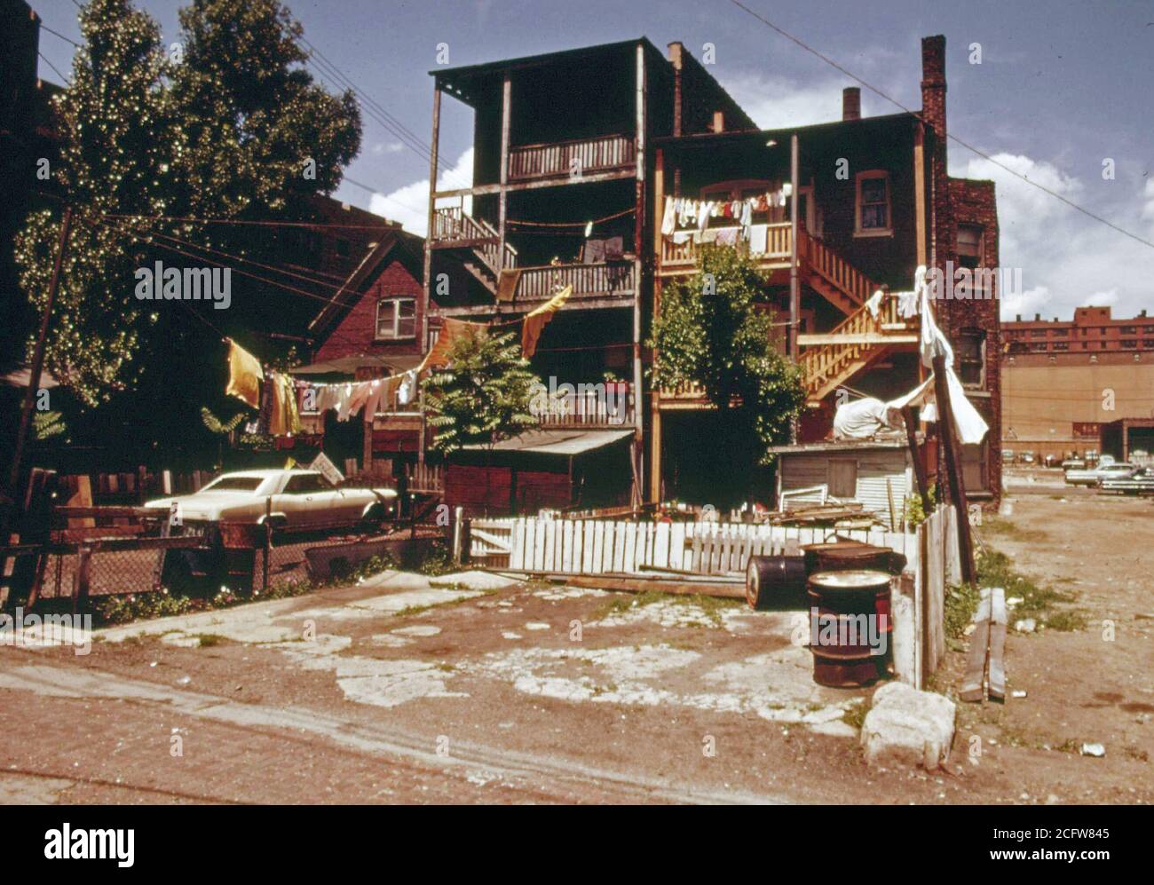 Black Community Older Housing On Chicago's West Side. This Area In 1973 ...