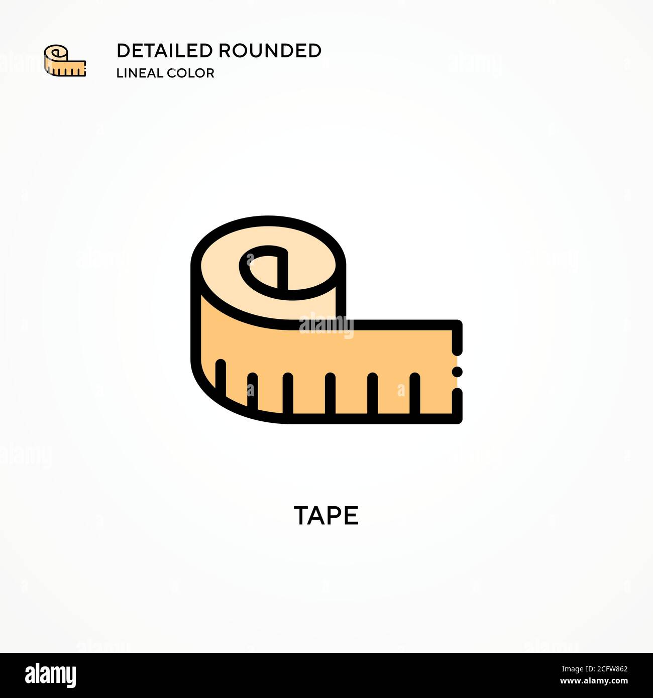Tape vector icon. Modern vector illustration concepts. Easy to edit and ...