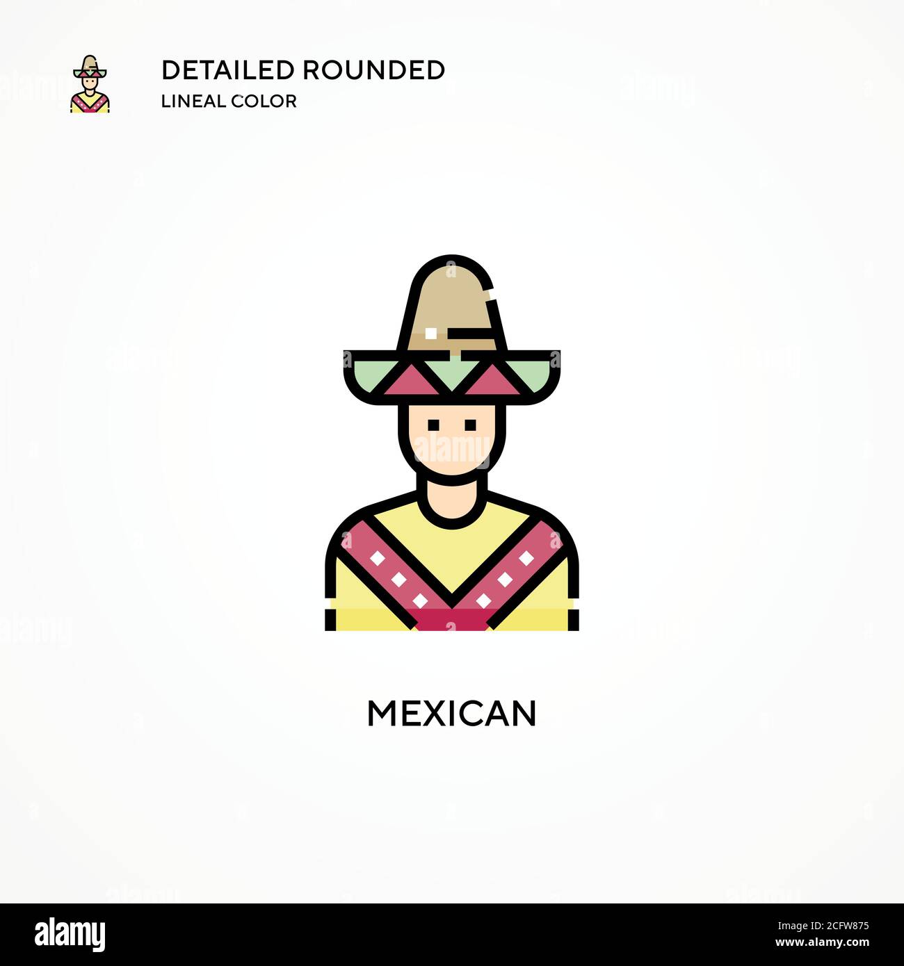 Mexican vector icon. Modern vector illustration concepts. Easy to edit ...