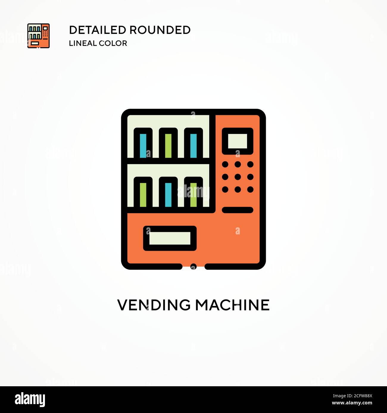 Vending machine vector icon. Modern vector illustration concepts. Easy ...