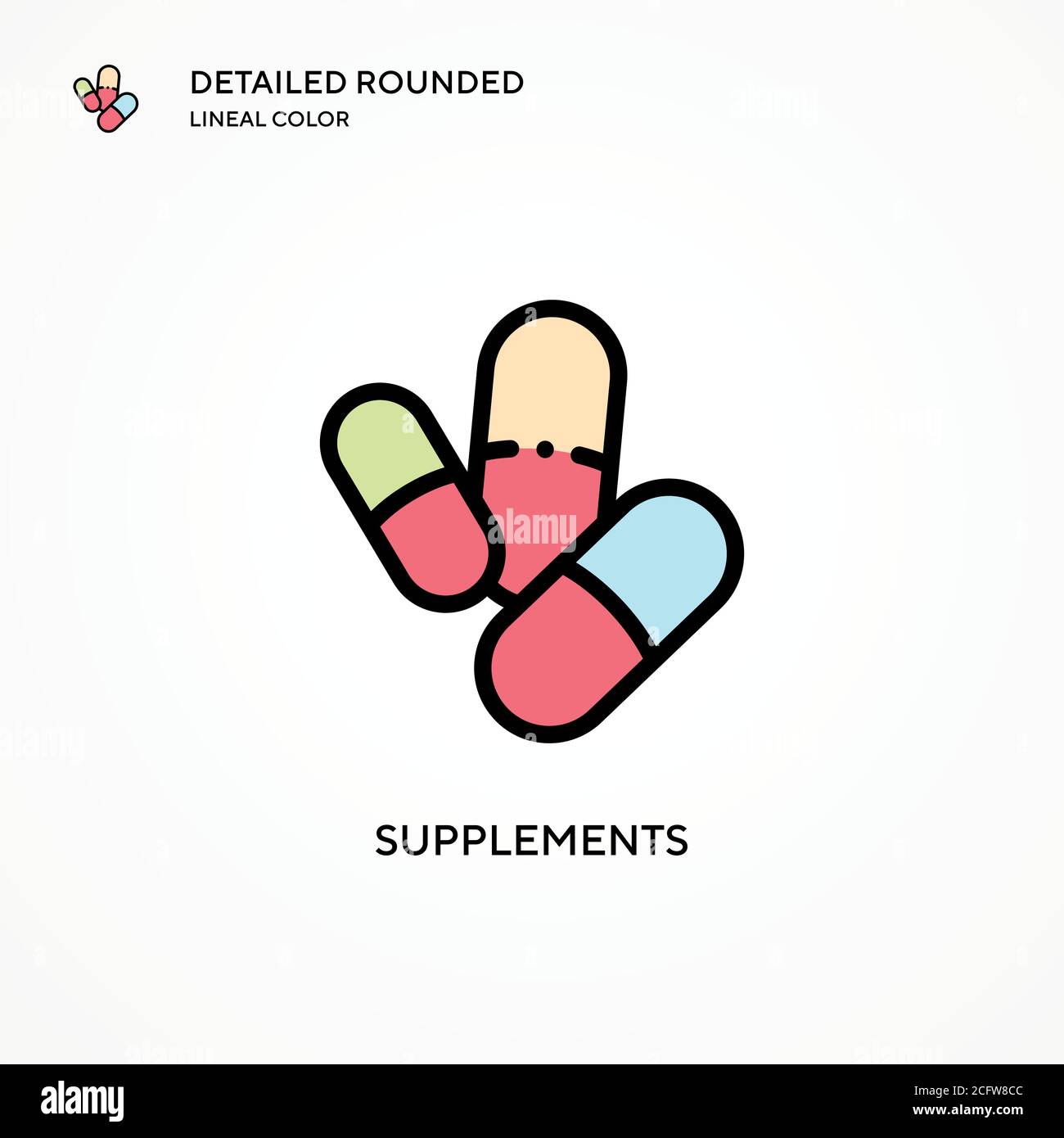 Supplements vector icon. Modern vector illustration concepts. Easy to ...
