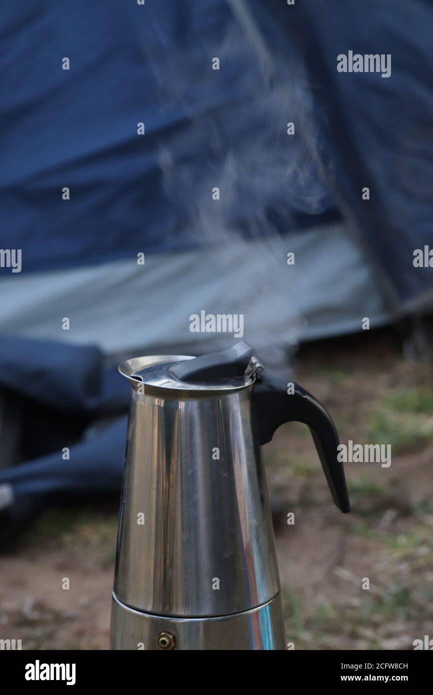 Camping stove coffee hi-res stock photography and images - Alamy