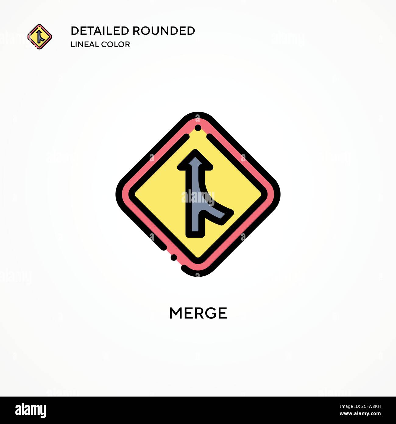 Merge vector icon. Modern vector illustration concepts. Easy to edit ...