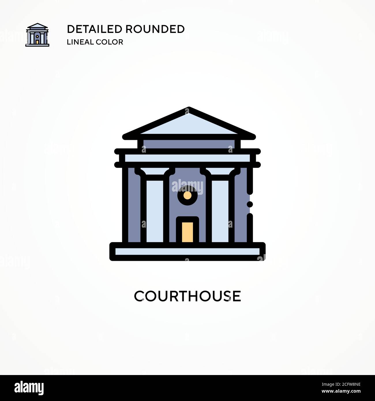 Courthouse vector icon. Modern vector illustration concepts. Easy to ...