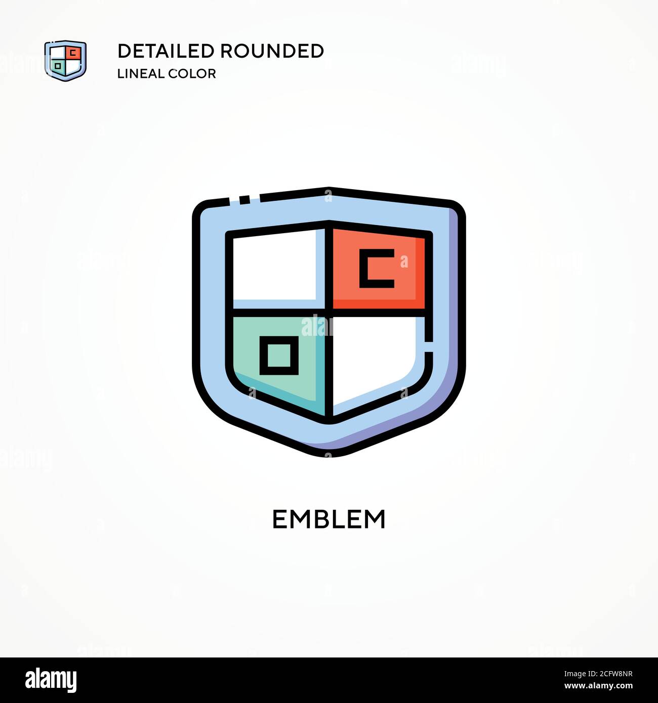 Emblem vector icon. Modern vector illustration concepts. Easy to edit ...