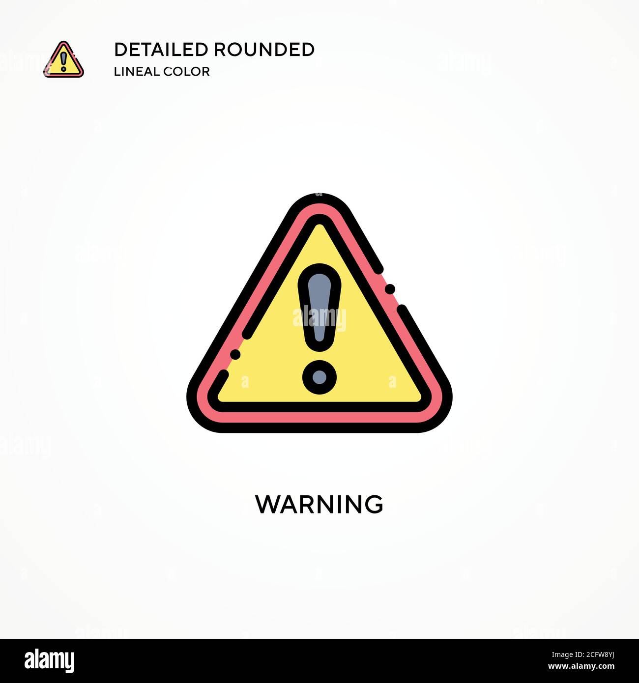 Warning vector icon. Modern vector illustration concepts. Easy to edit ...