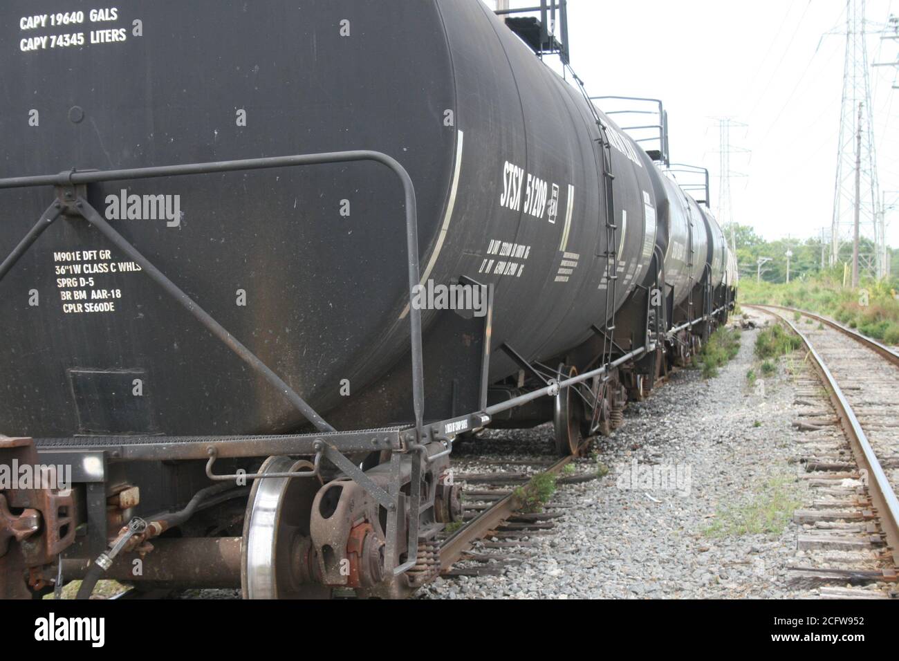 Railcar Tank in the Midwest Stock Photo - Alamy