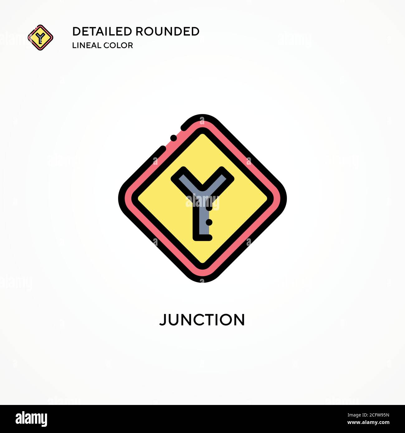 Junction vector icon. Modern vector illustration concepts. Easy to edit ...