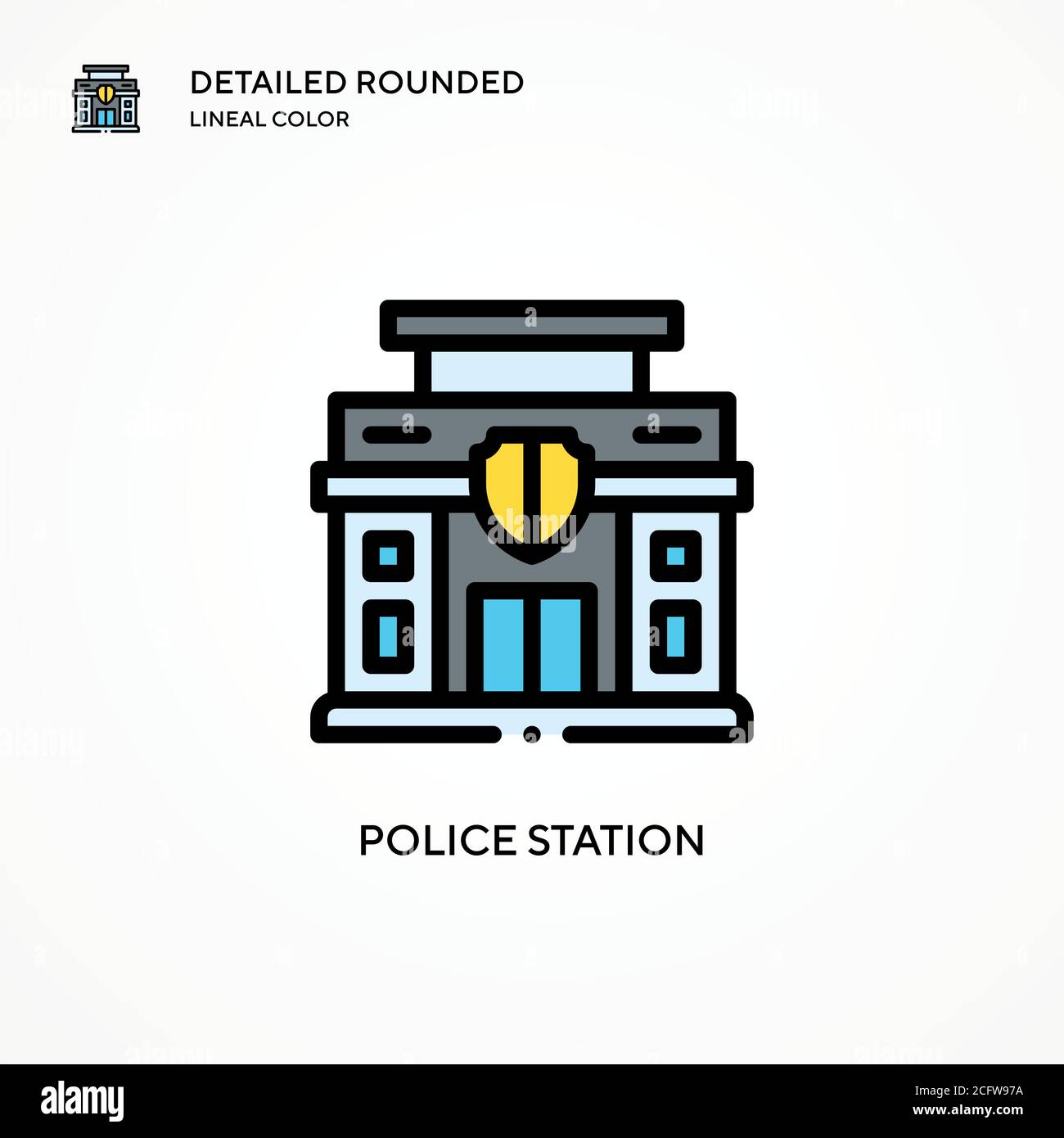 Police station vector icon. Modern vector illustration concepts. Easy ...
