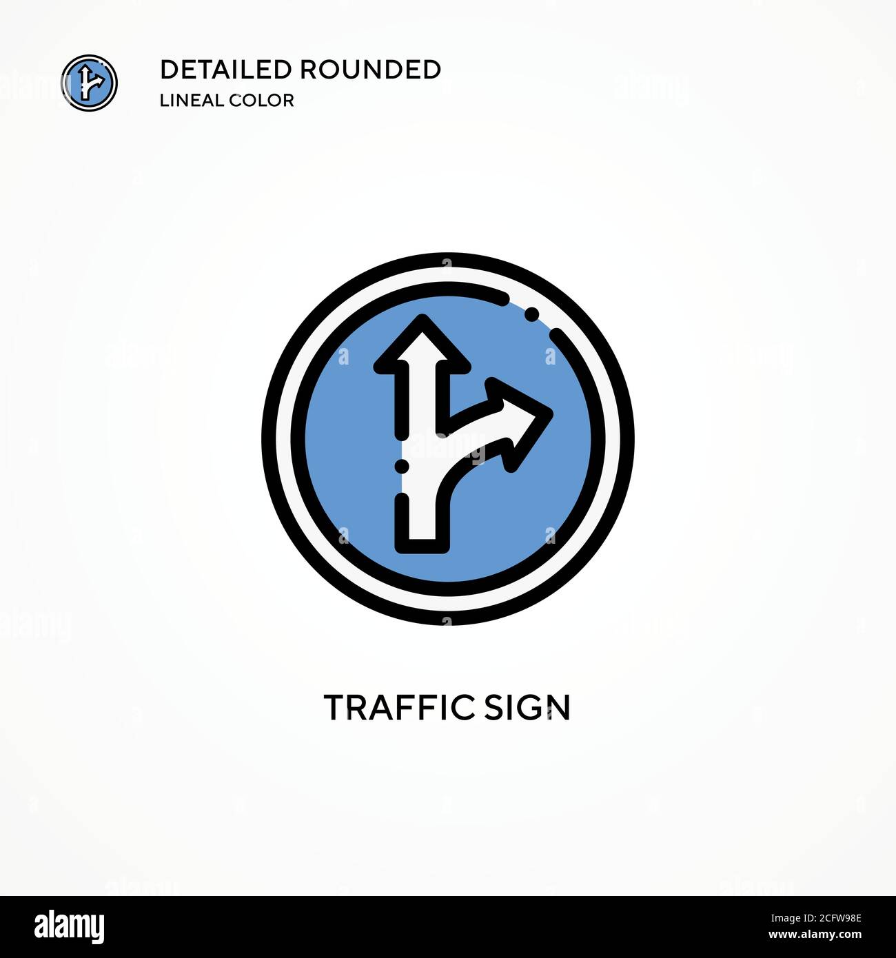Traffic sign vector icon. Modern vector illustration concepts. Easy to ...