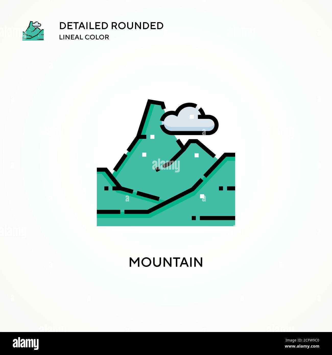 Mountain vector icon. Modern vector illustration concepts. Easy to edit ...
