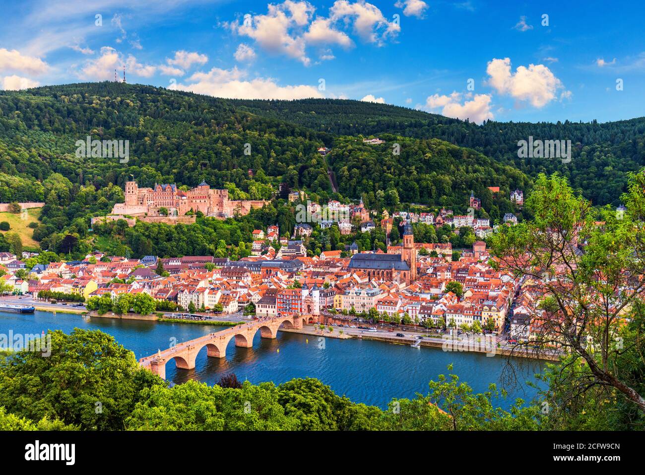 Heidelberg skyline aerial view from above. Heidelberg skyline aerial ...