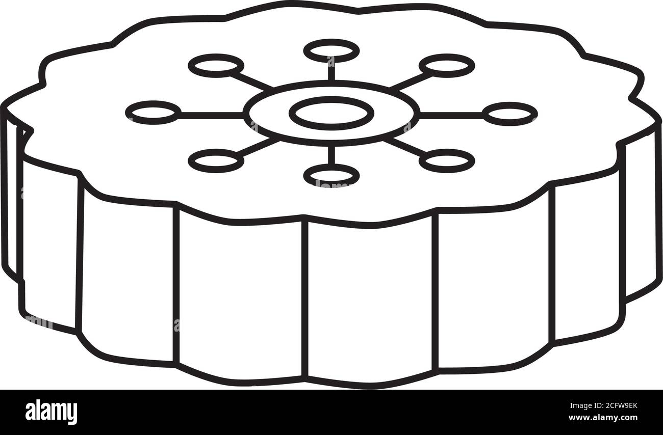 Traditioncal mooncake Black and White Stock Photos & Images - Alamy