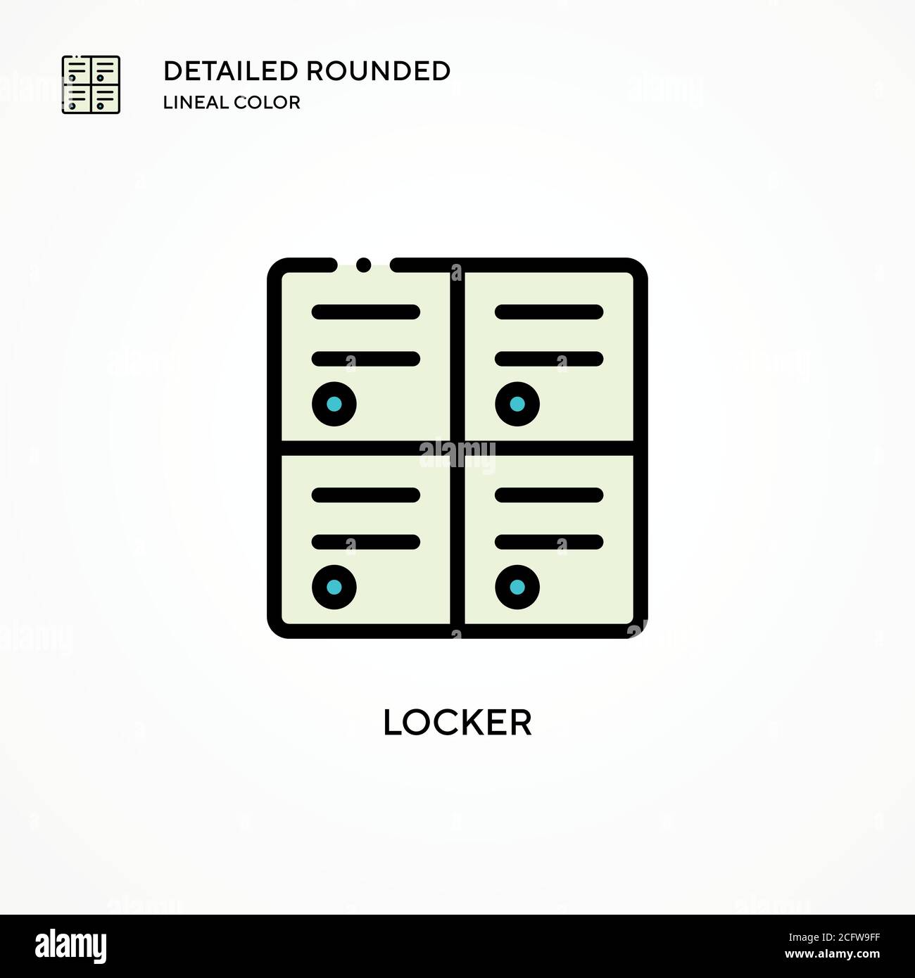 Locker vector icon. Modern vector illustration concepts. Easy to edit ...