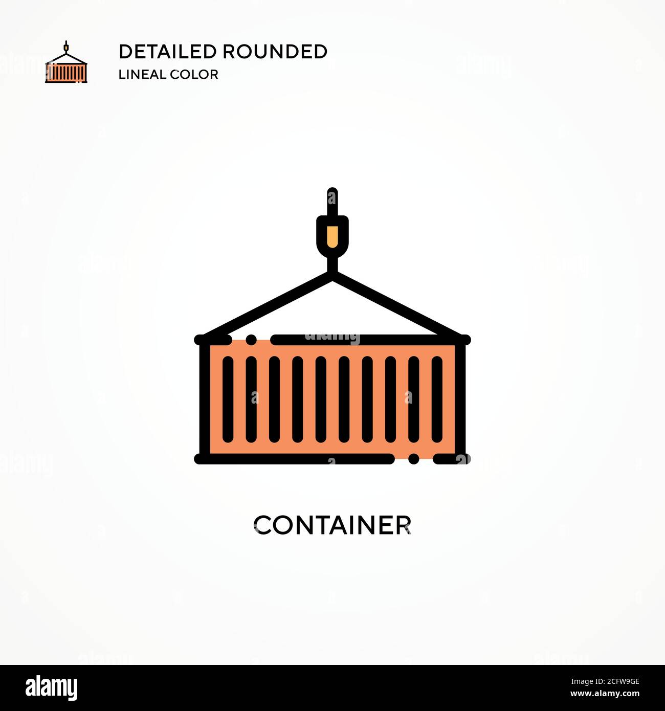 Container vector icon. Modern vector illustration concepts. Easy to ...
