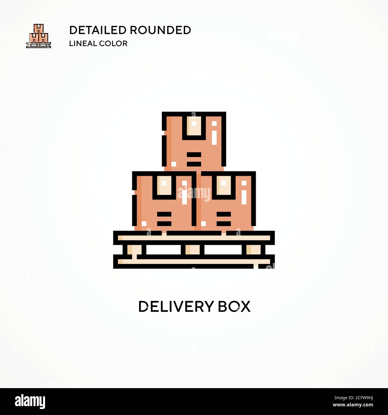 Delivery box vector icon. Modern vector illustration concepts. Easy to ...