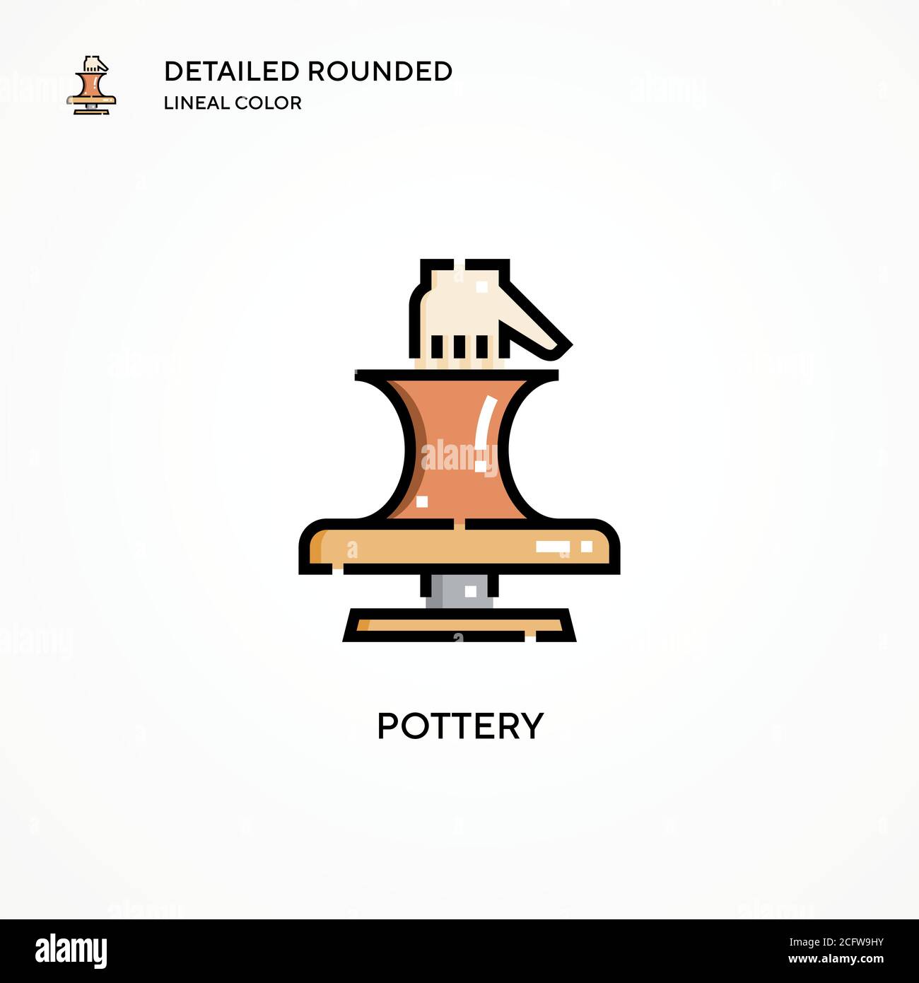 Pottery vector icon. Modern vector illustration concepts. Easy to edit ...
