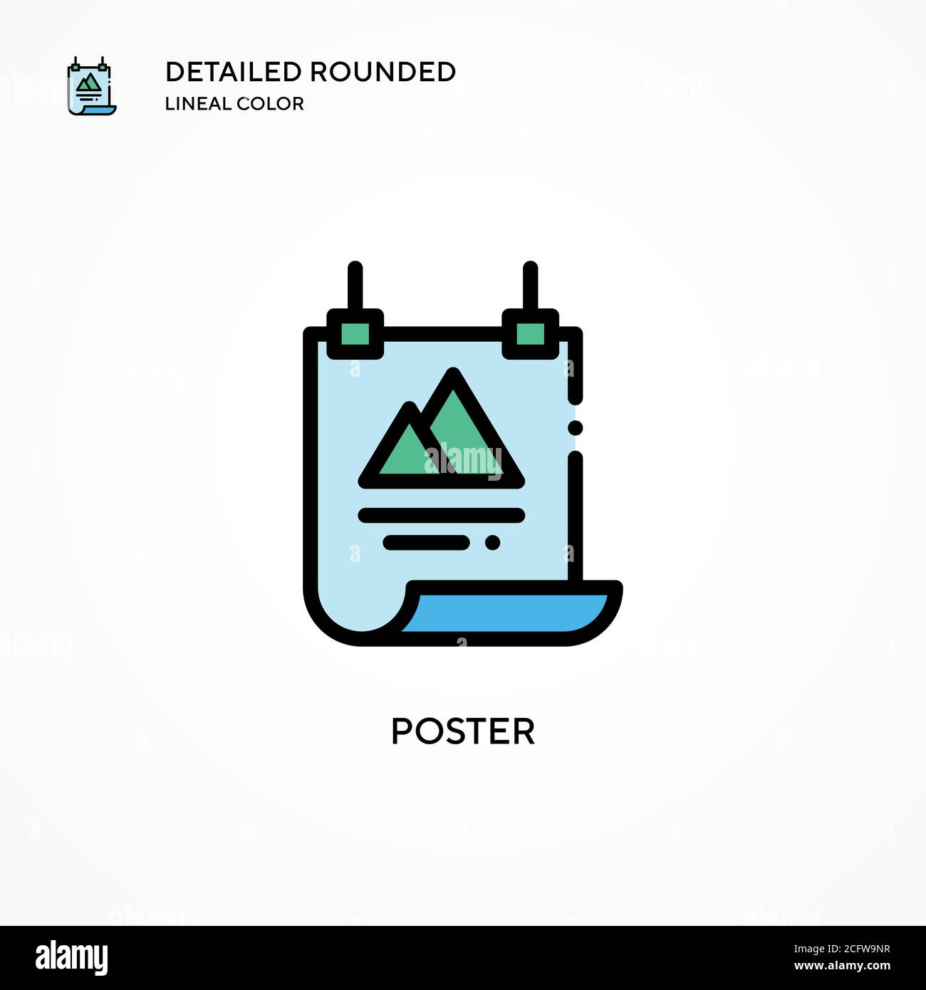 Poster vector icon. Modern vector illustration concepts. Easy to edit ...