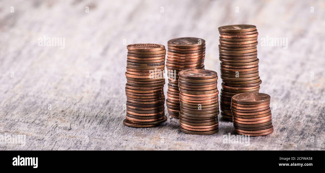 Old pennies hi-res stock photography and images - Alamy