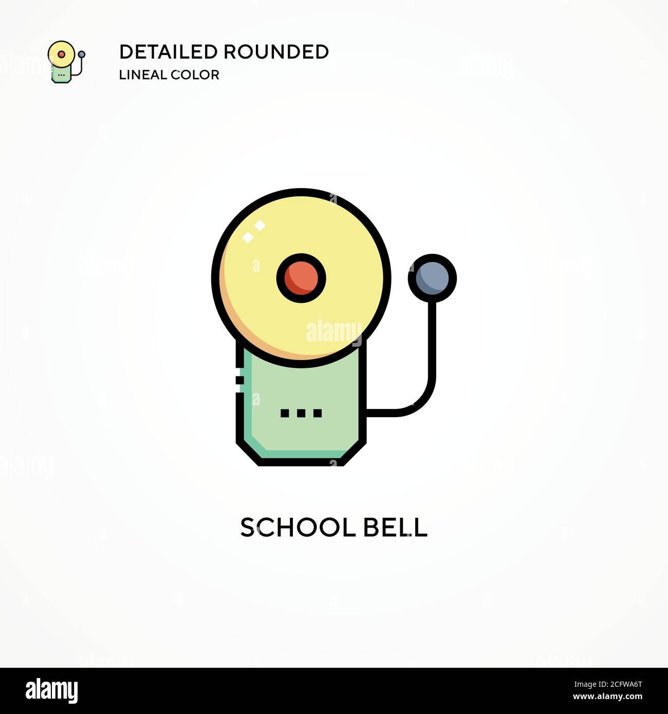 School bell vector icon. Modern vector illustration concepts. Easy to ...