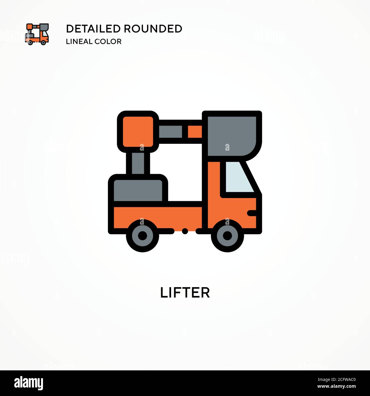 Lifter vector icon. Modern vector illustration concepts. Easy to edit ...