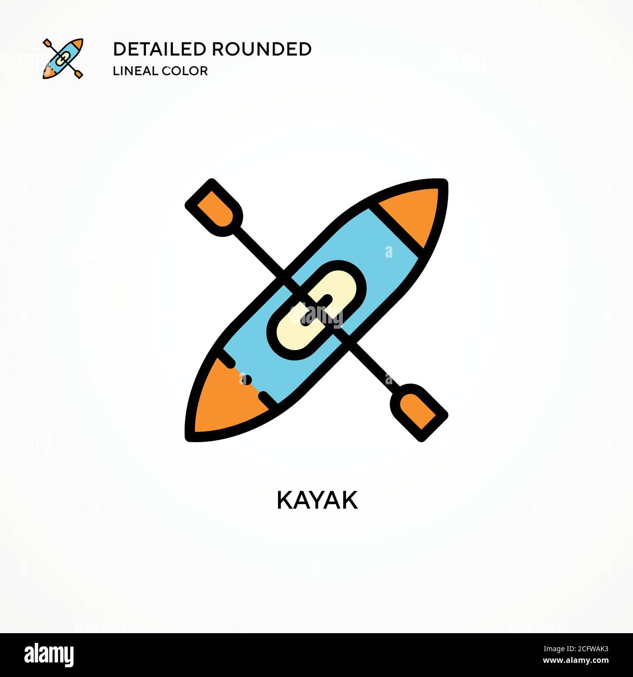 Kayak vector icon. Modern vector illustration concepts. Easy to edit ...