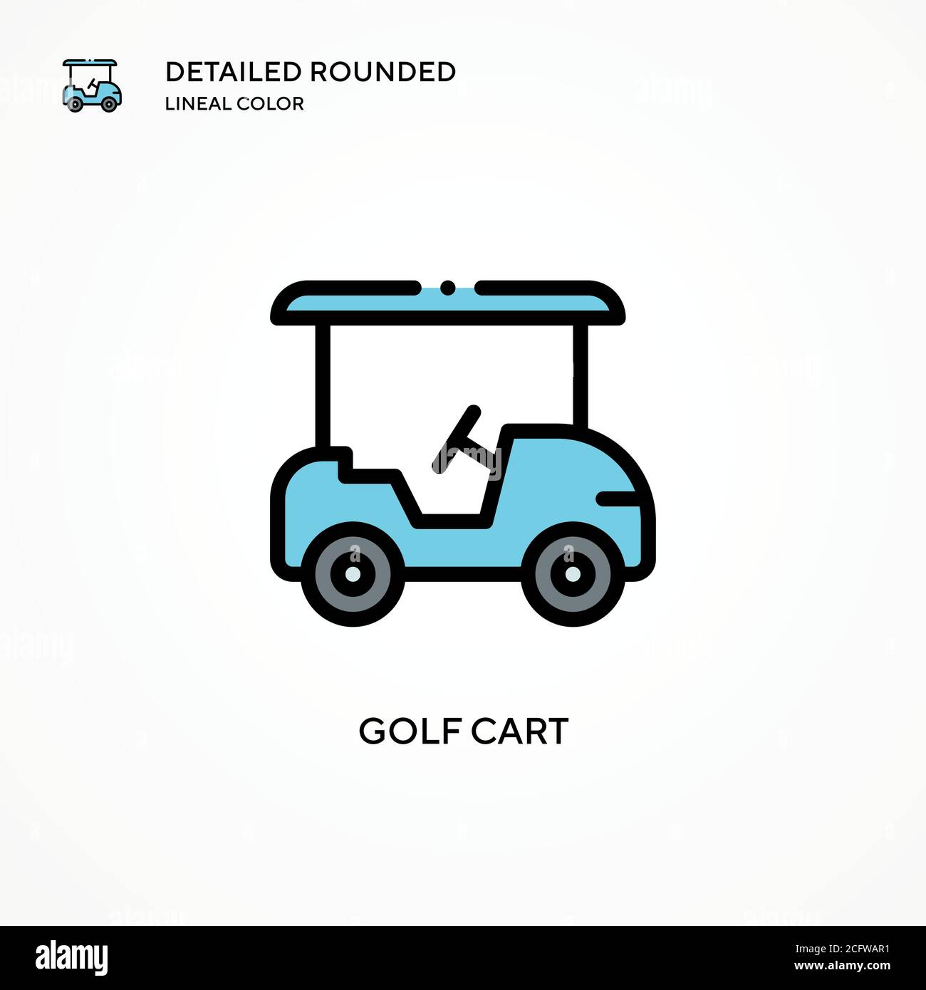 Golf cart vector icon. Modern vector illustration concepts. Easy to ...