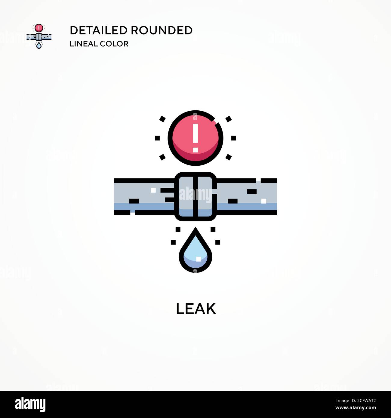 Leak vector icon. Modern vector illustration concepts. Easy to edit and ...