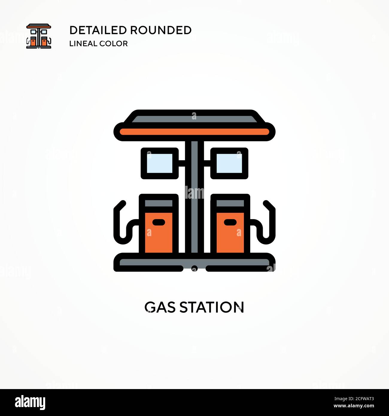 Gas station vector icon. Modern vector illustration concepts. Easy to ...