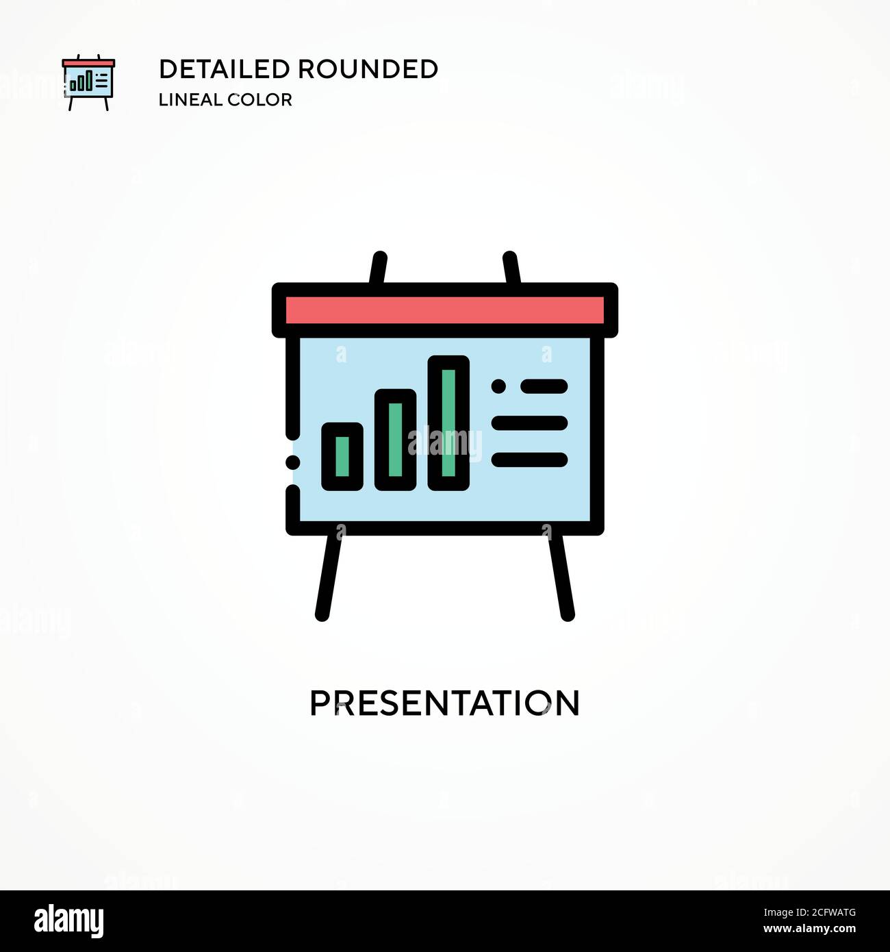 Presentation vector icon. Modern vector illustration concepts. Easy to ...