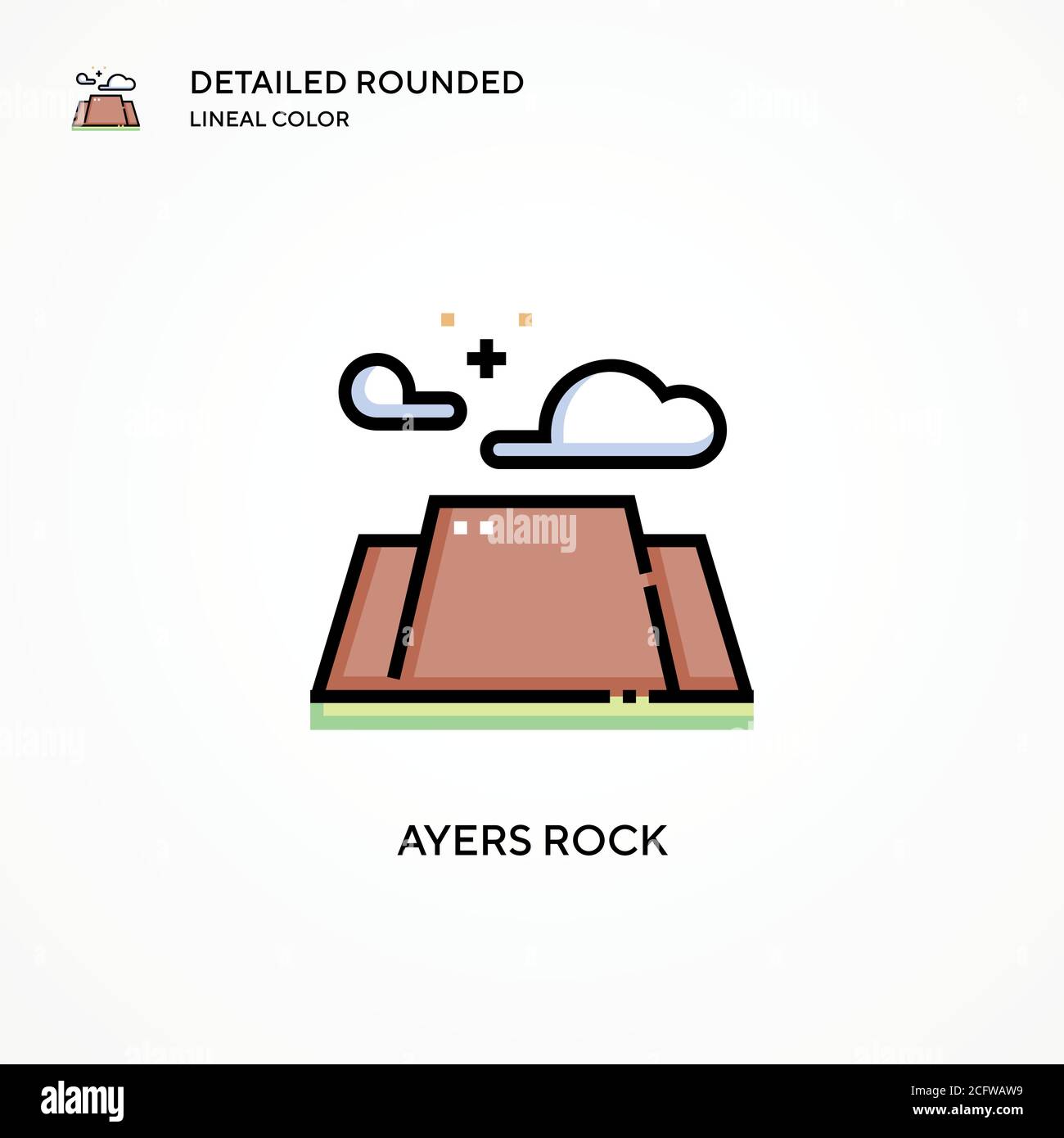 Ayers Rock vector icon. Modern vector illustration concepts. Easy to ...