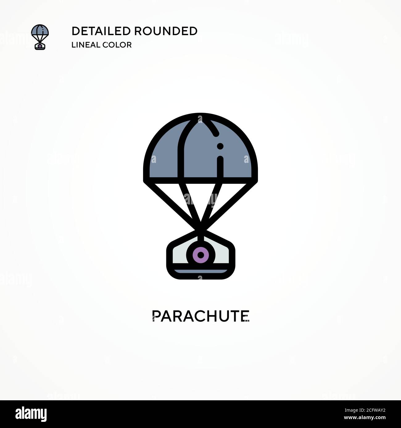 Parachute vector icon. Modern vector illustration concepts. Easy to ...