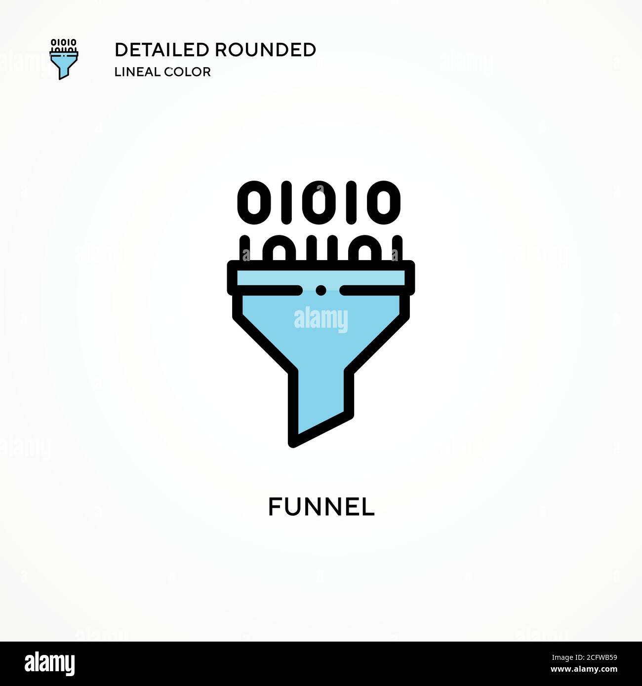 Funnel vector icon. Modern vector illustration concepts. Easy to edit ...
