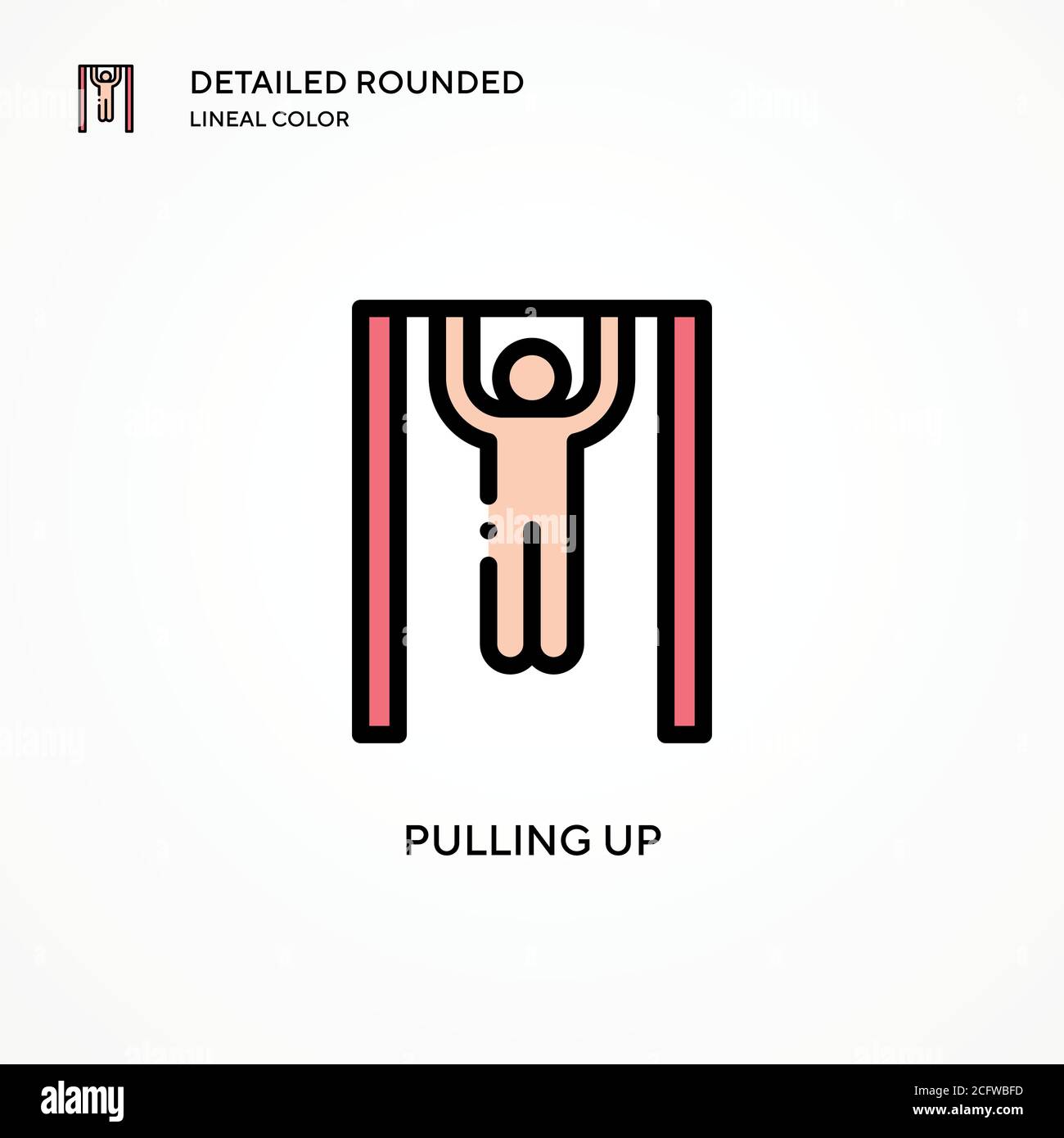 Pulling up vector icon. Modern vector illustration concepts. Easy to ...