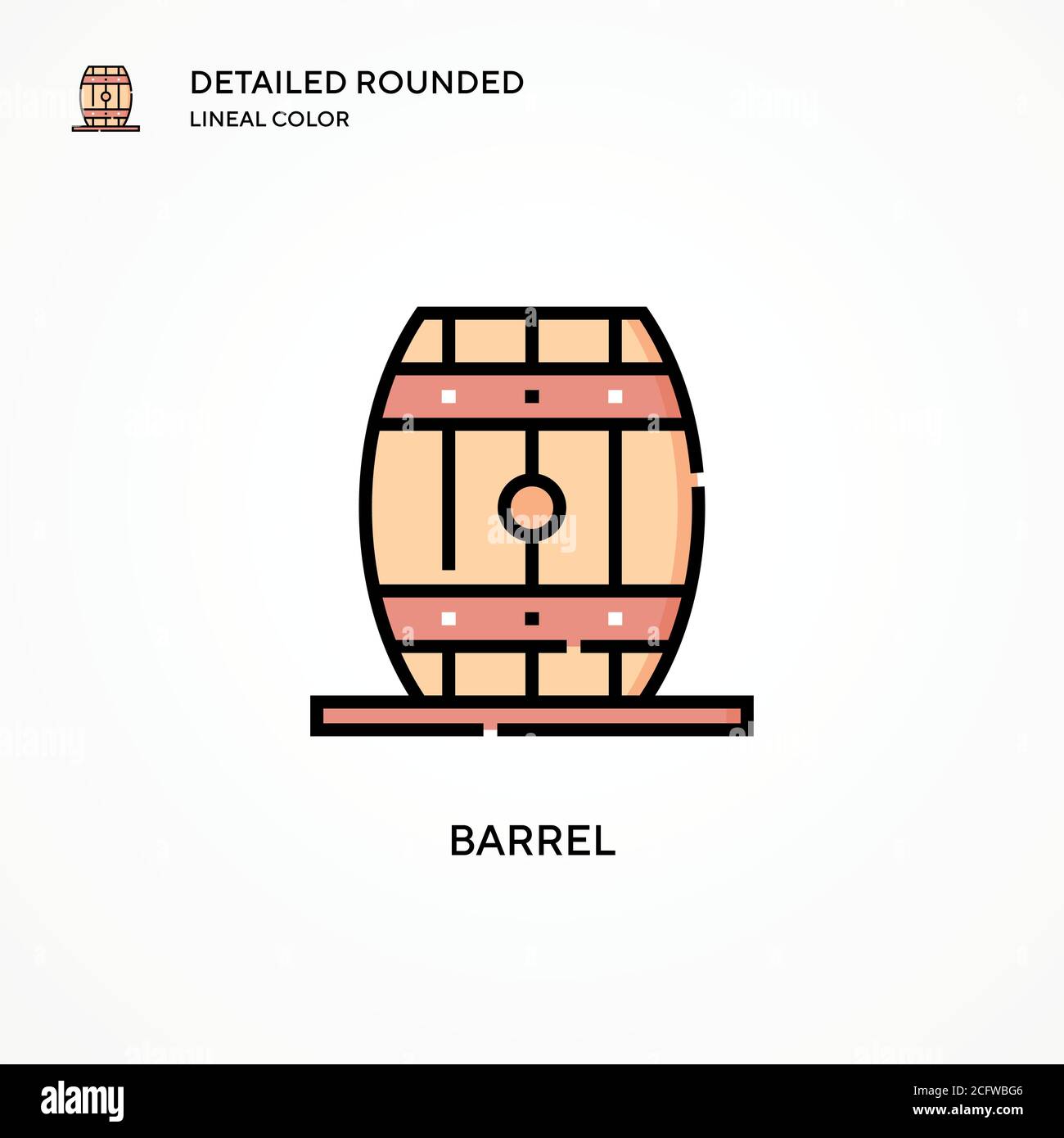 Barrel vector icon. Modern vector illustration concepts. Easy to edit ...