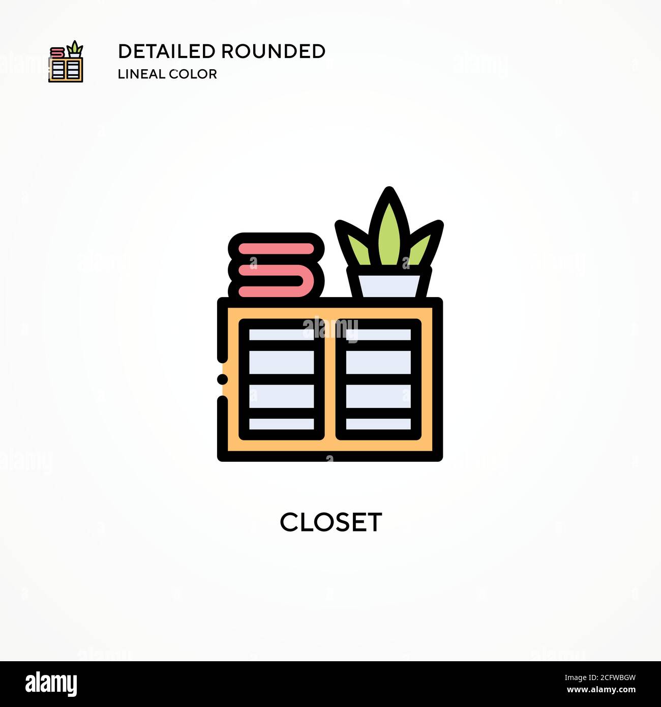 Closet vector icon. Modern vector illustration concepts. Easy to edit ...