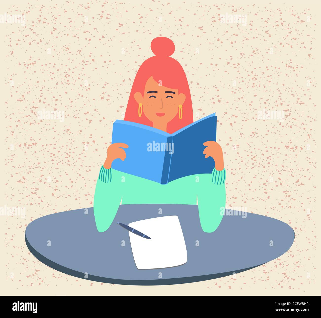 Student studying for a test Stock Vector Images - Alamy