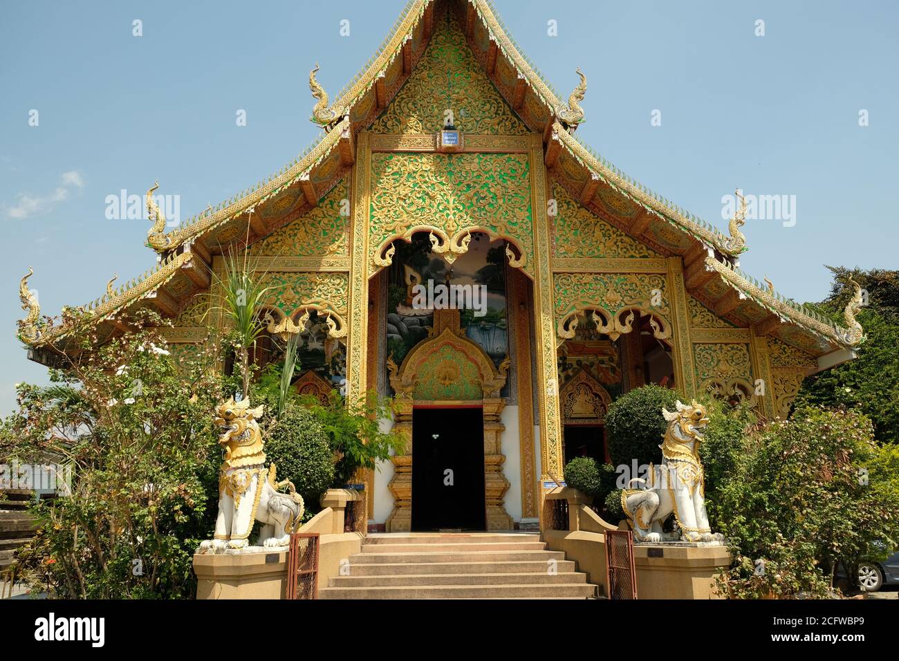 Chiang Mai Thailand - Temple Wat Chetawan entrance Stock Photo - Alamy