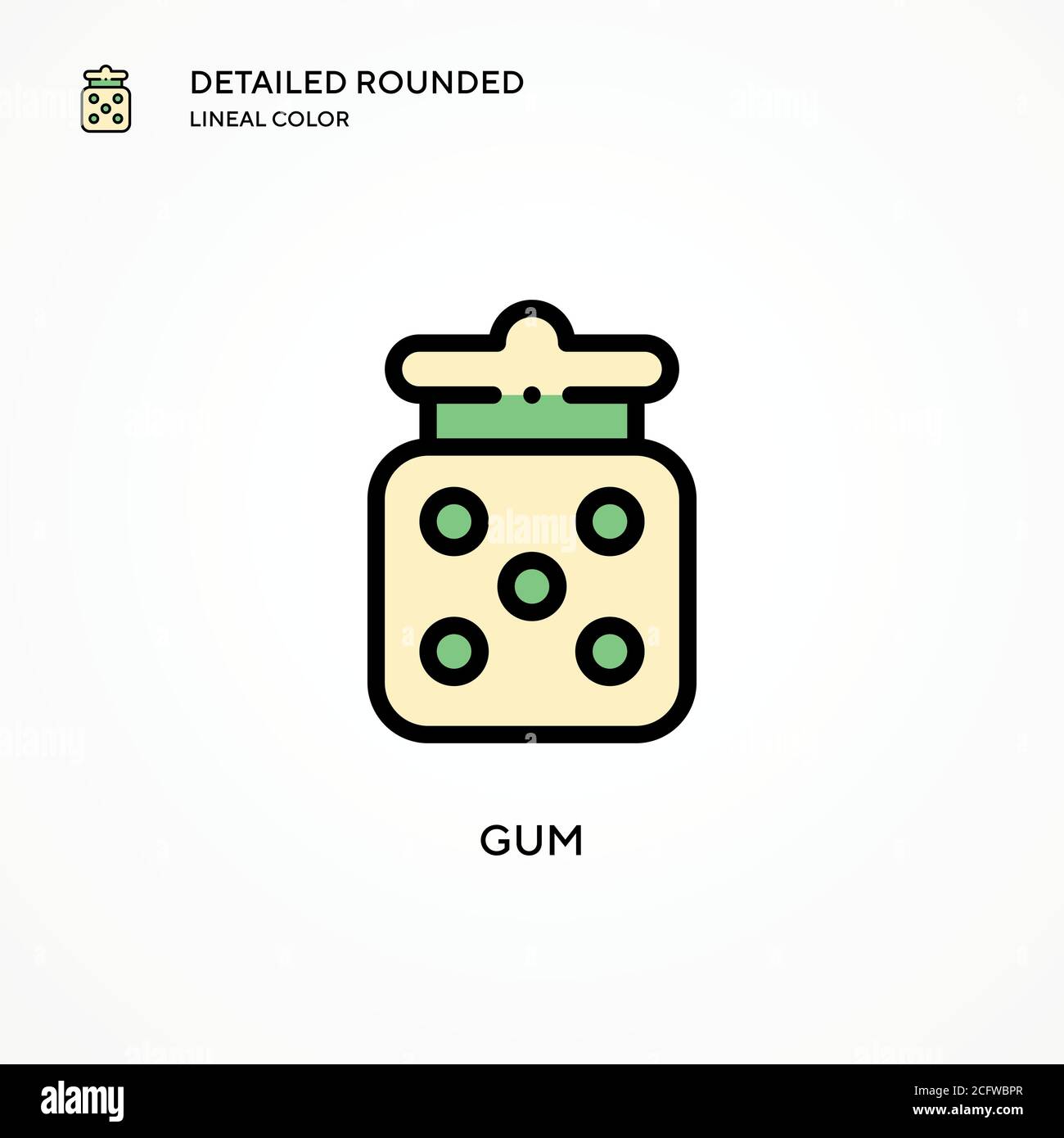 Gum vector icon. Modern vector illustration concepts. Easy to edit and ...