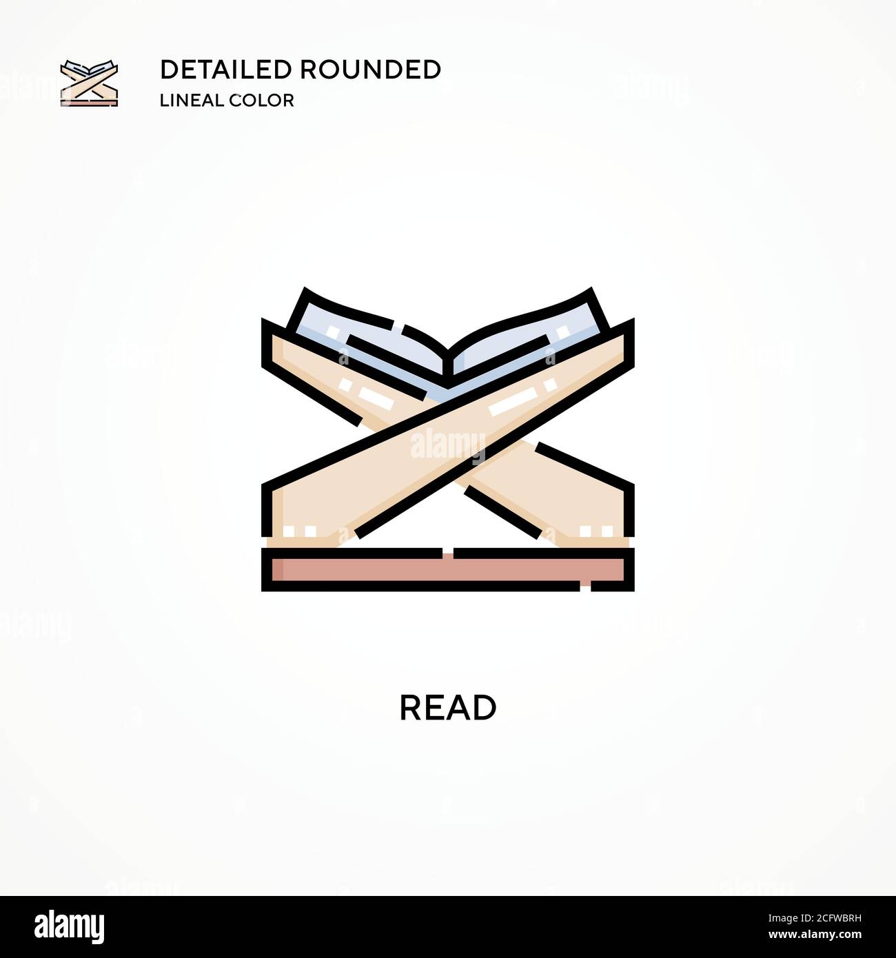 Read vector icon. Modern vector illustration concepts. Easy to edit and ...