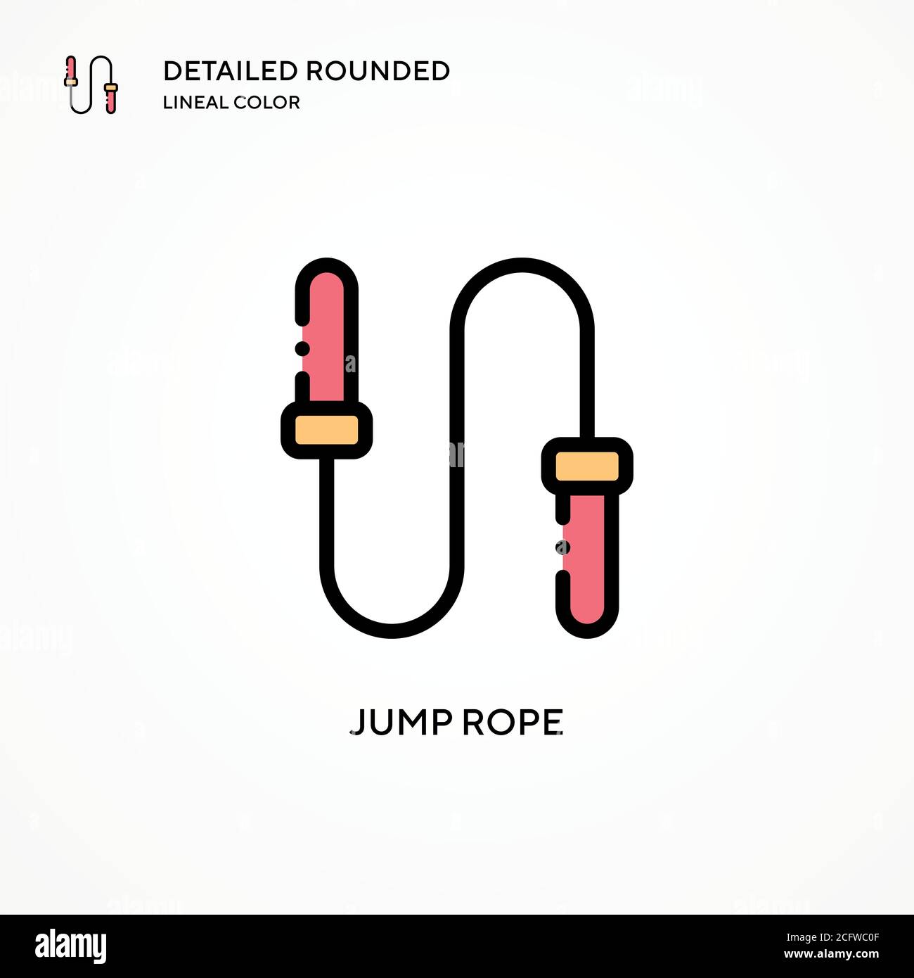 Jump rope vector icon. Modern vector illustration concepts. Easy to ...