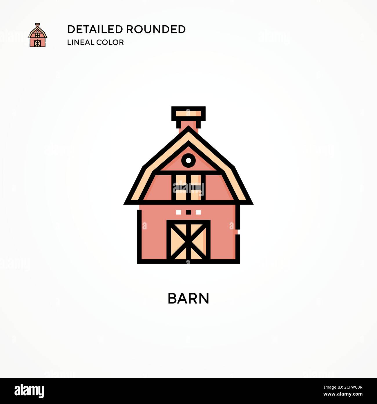 Barn vector icon. Modern vector illustration concepts. Easy to edit and ...