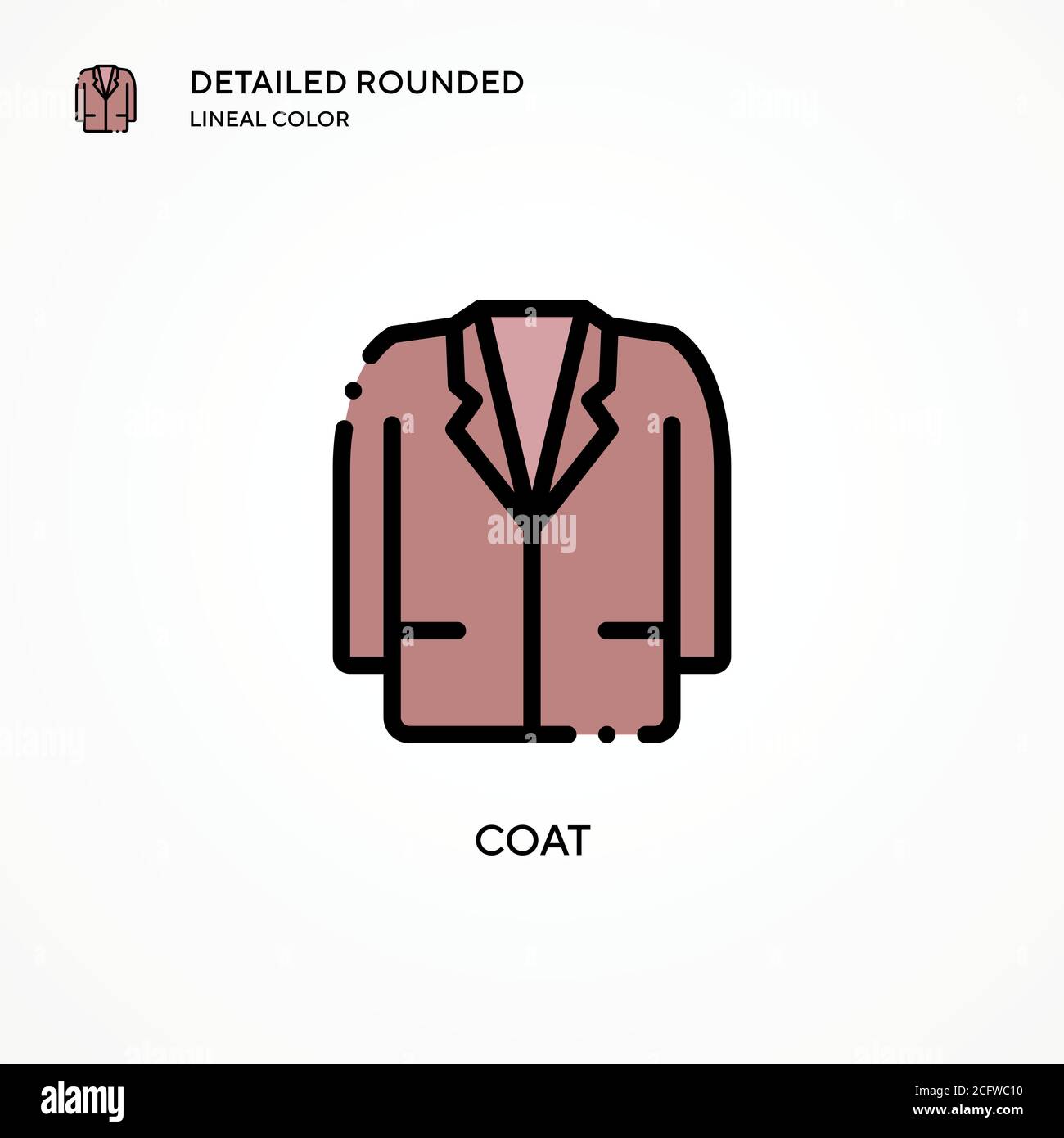 Coat vector icon. Modern vector illustration concepts. Easy to edit and ...