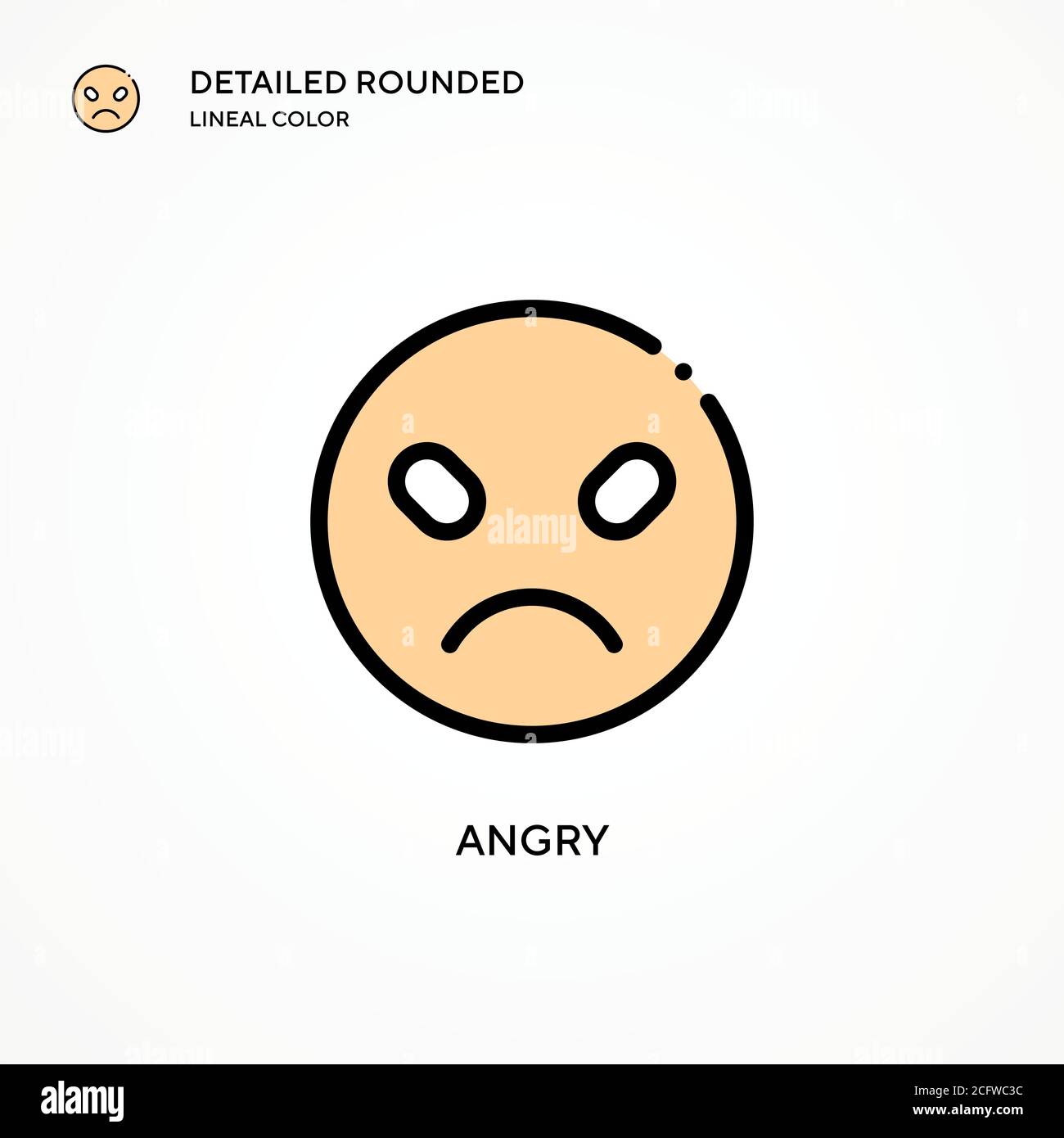 Angry vector icon. Modern vector illustration concepts. Easy to edit ...