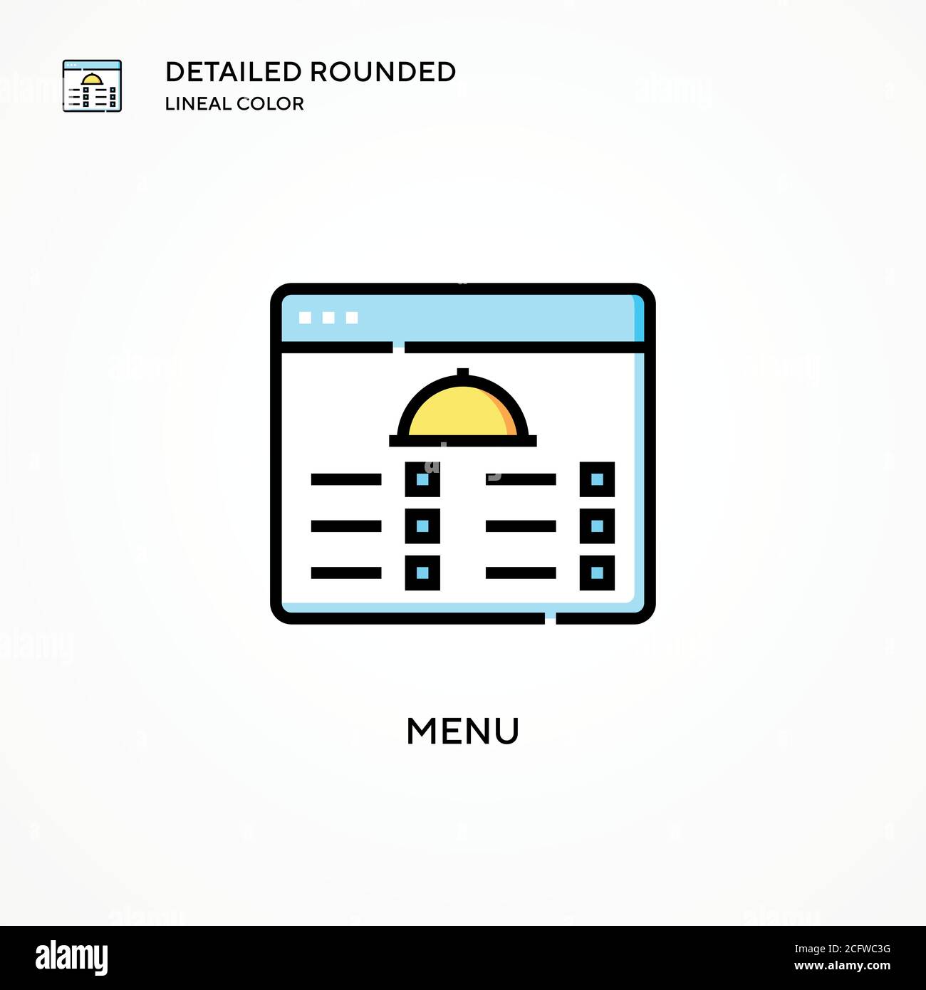 Menu vector icon. Modern vector illustration concepts. Easy to edit and ...