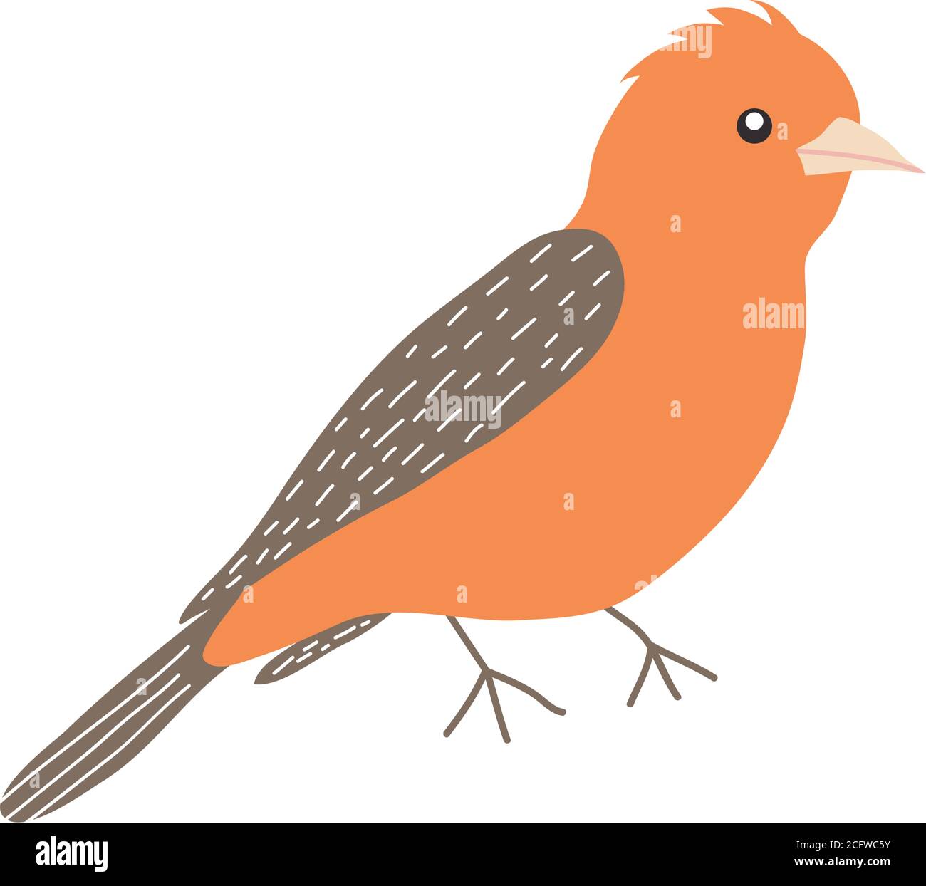 crossbill bird icon over white background, flat style, vector ...