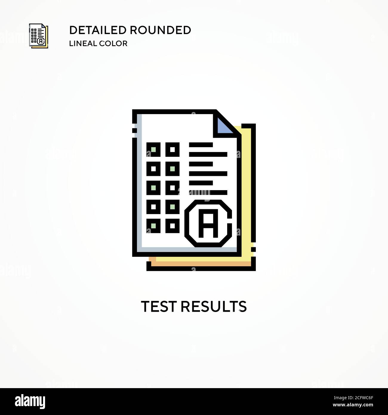 Test results vector icon. Modern vector illustration concepts. Easy to ...