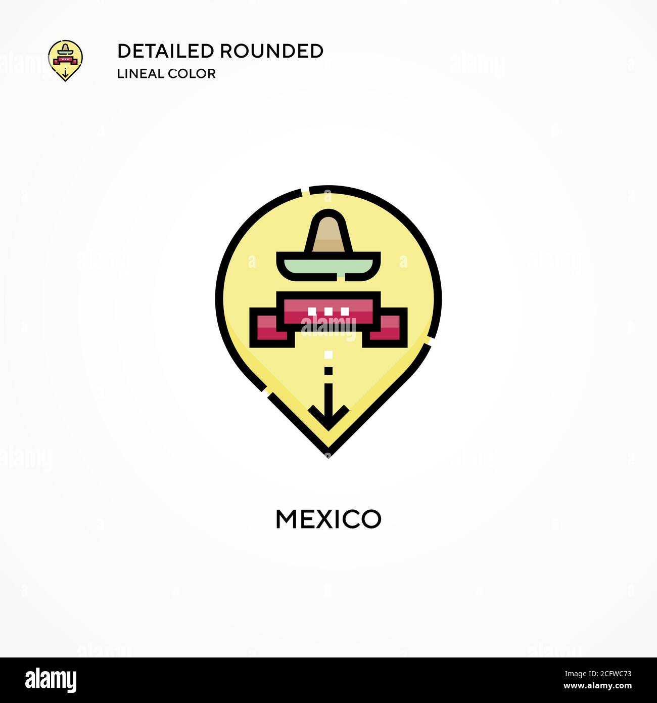 Mexico vector icon. Modern vector illustration concepts. Easy to edit ...