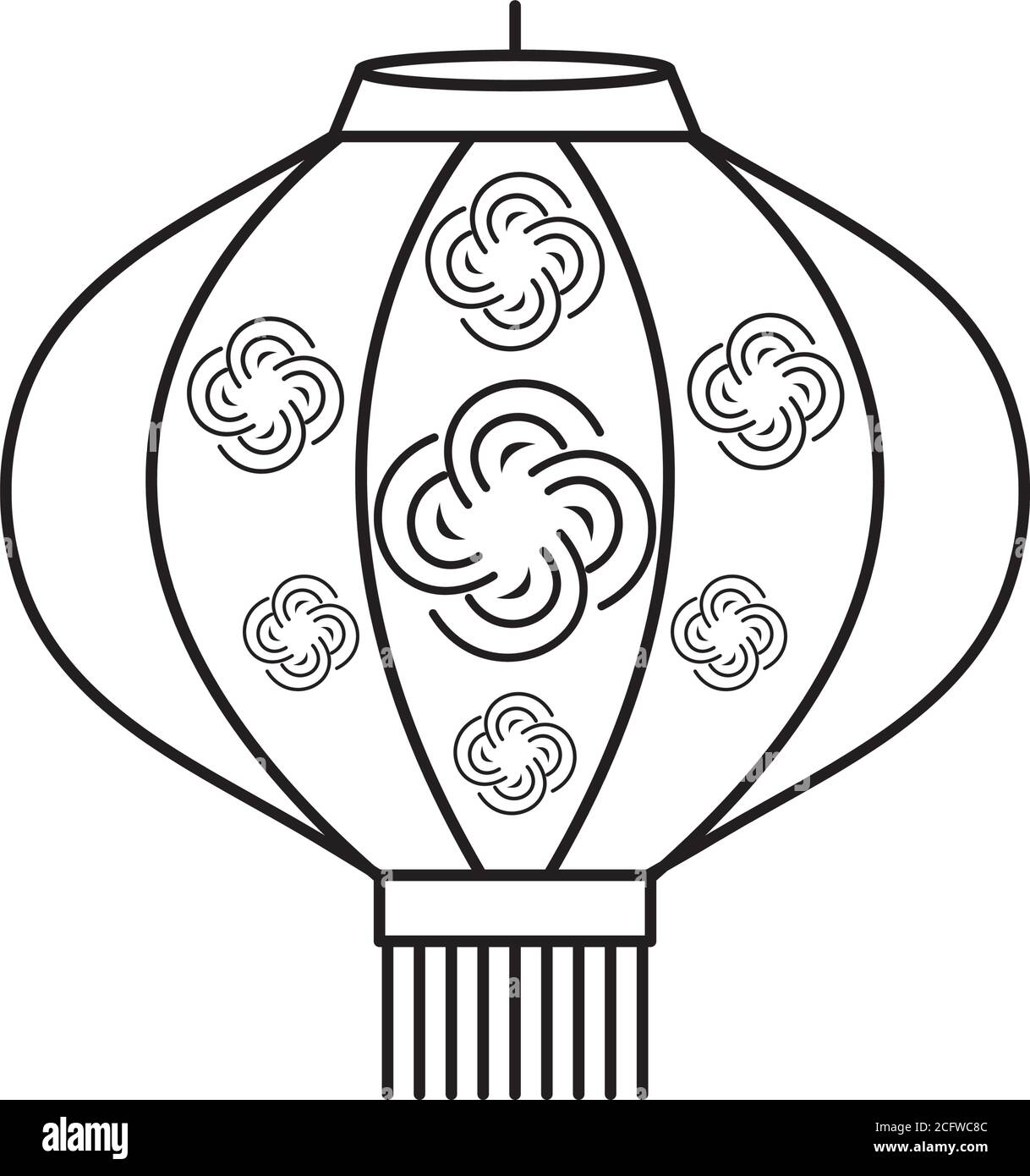 Chinese Lantern Coloring Page