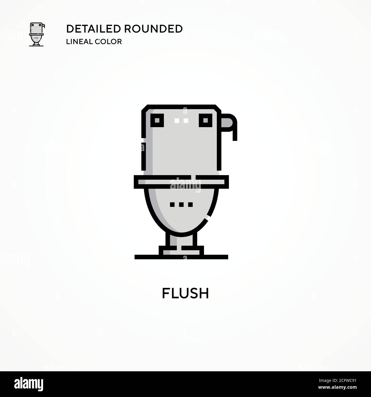 Flush vector icon. Modern vector illustration concepts. Easy to edit ...